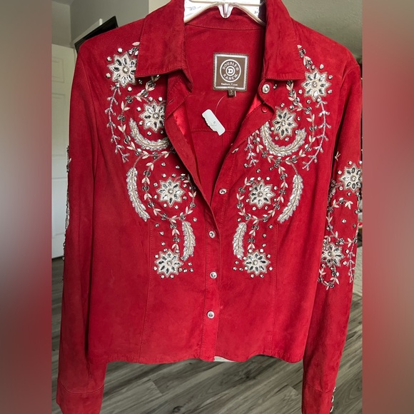 Double D Ranch | Jackets & Coats | Double D Ranch Red Rhinestone ...